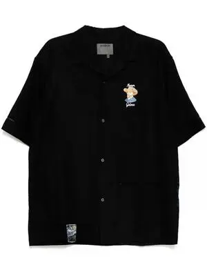 MUSIUM DIV. Logo-embroidered Shirt - Black