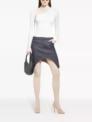 COURREGES Asymmetric Denim Mini Skirt
