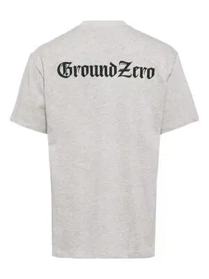 GROUND ZERO Logo Print Cotton T-shirt