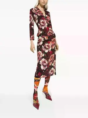 Dolce & Gabbana Fitted Floral Print Blazer