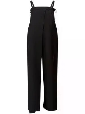 MAISON MARGIELA Wool Playsuit With Signature Single-stitch Logo - Black