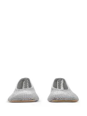 Burberry Mesh Ballerina Shoes - Silver