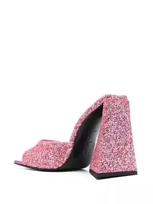 Attico Devon 115mm Sequin-embellished Mules