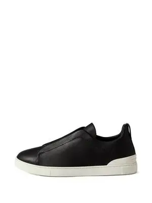 Zegna Triple Stitch Secondskin Sneakers - Black