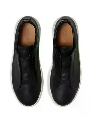 Zegna Triple Stitch Secondskin Sneakers - Black