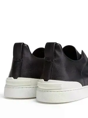 Zegna Triple Stitch Secondskin Sneakers - Black