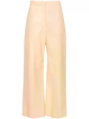 Fabiana Filippi Wide-leg Leather Trousers - Neutrals