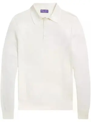 Ralph Lauren Purple Label Long-sleeve Polo Shirt - White
