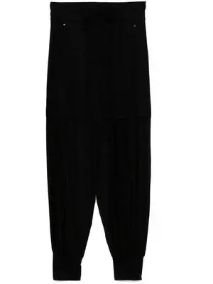 THOM KROM Black Elasticated Drawstring Waistband Pants - Blue