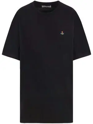 VIVIENNE WESTWOOD Orb-embroidered T-shirt - Black
