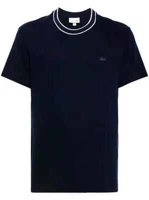Lacoste Crocodile-appliqué Crew-neck T-shirt - Blue