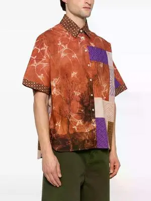 PIERRE-LOUIS MASCIA Patchwork-print Shirt