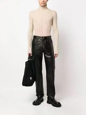 Off-White Ribbed Turtleneck Jumper - Neutrals