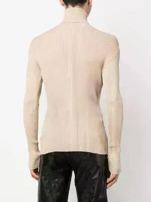 Off-White Ribbed Turtleneck Jumper - Neutrals
