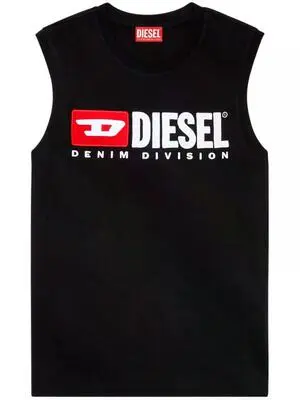 DIESEL® T-isco-div Cotton Tank Top - Black