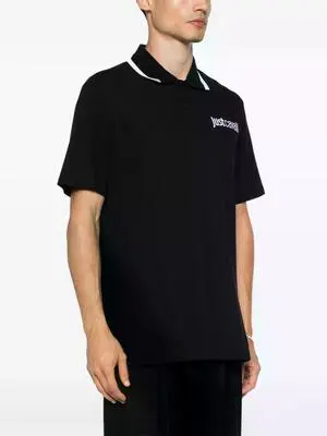Just Cavalli Logo-embroidered Polo Shirt