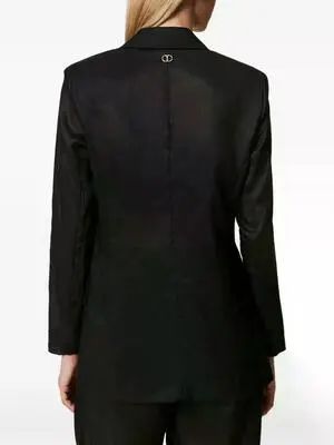 TWINSET Woven Blazer With Notched Lapel