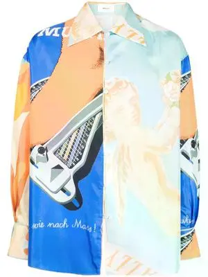 Bally Abstract-print Panelled Shirt