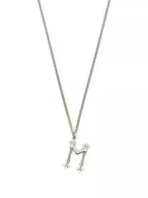 Emanuele Bicocchi Alphabet Pendant Necklace - Silver