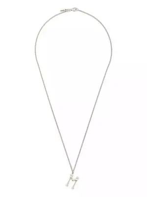 Emanuele Bicocchi Alphabet Pendant Necklace - Silver
