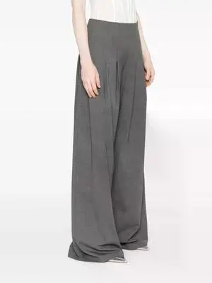 Giuseppe Di Morabito Virgin Wool Blend Pleated Wide Leg Trousers