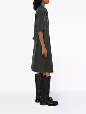 Burberry Short Sleeve Collared Knee-length Dress