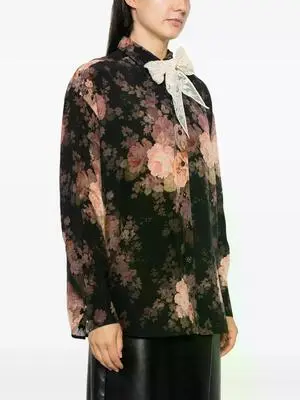Zimmermann Lace-detailed Floral Print Silk Shirt