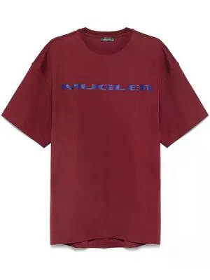 MUGLER Logo-appliqué T-shirt - Red