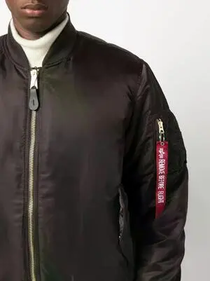 Alpha Industries Reversible Zip-up Bomber Jacket - Brown