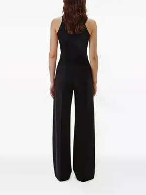 Another Tomorrow Ribbed Knit V-neck Tank Top - Black