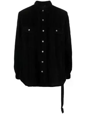 Rick Owens Corduroy Cotton Shirt Jacket - Black