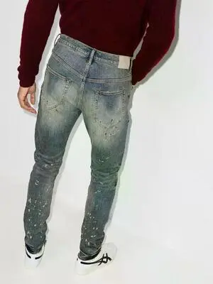 PURPLE BRAND Vintage Spotted Tapered-leg Jeans