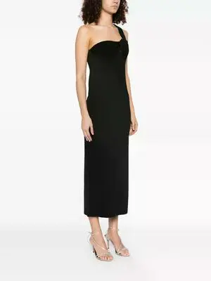 P.a.r.o.s.h Asymmetric Neck Knitted Midi Dress