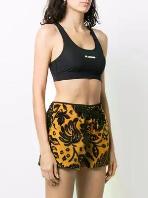 JIL SANDER Logo-print Sports Bra - Black