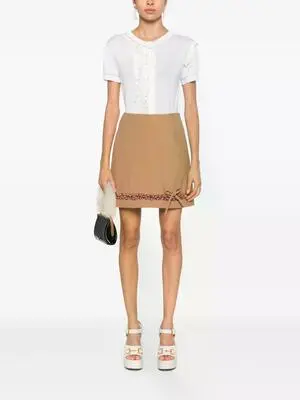 Viktor & Rolf Faux-pearl Embellished A-line Mini Skirt