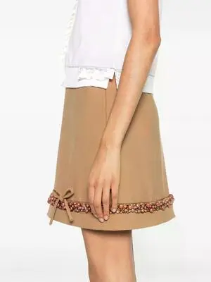 Viktor & Rolf Faux-pearl Embellished A-line Mini Skirt