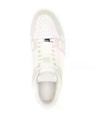 Amiri Skeleton Appliqué Leather Sneakers