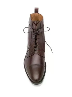 SCAROSSO Leather Lace Up Boots