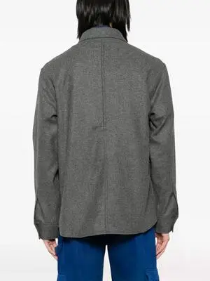 Maison Kitsuné Flannel Shirt Jacket - Grey