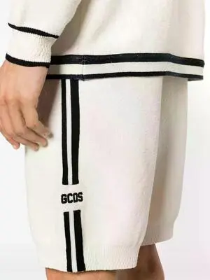Gcds College Bouclé-knit Bermuda Shorts