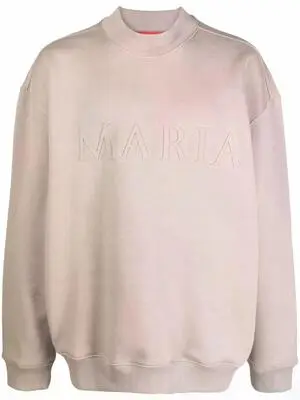 032C Maria-embossed Cotton Sweatshirt