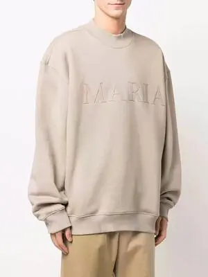 032C Maria-embossed Cotton Sweatshirt