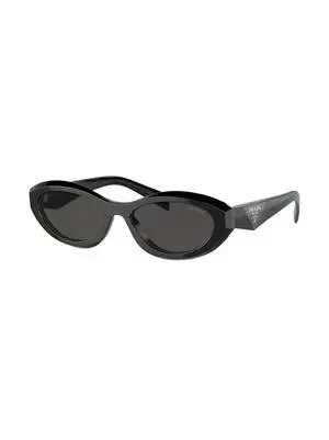 Prada Oval Frame Sunglasses - Black