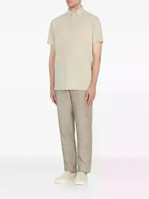 ZANONE Cotton Polo Shirt - Neutrals