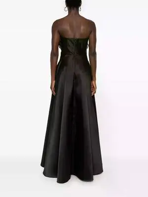 NISSA Floral Appliqué Maxi Dress