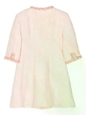 Shiatzy Chen Beaded-trim Tweed Coat