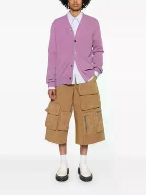 Play Comme Des Garcon Heart Patch Wool Cardigan