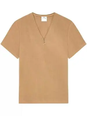 COURREGES Logo-embroidered Cotton-blend T-shirt