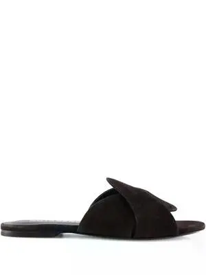 NOTABENE Fanny Twist-detail Slide Sandals - Brown