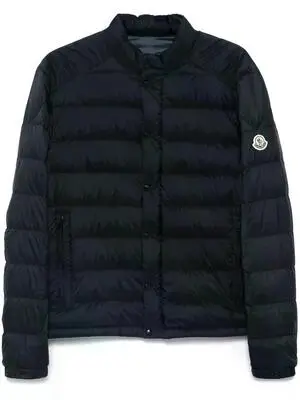 Moncler Quilted Down Jacket With Logo Patch